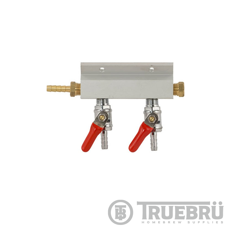 Kegland Gas Manifold 1/4" Barb | Truebrü Homebrew Supplies — TrueBrü