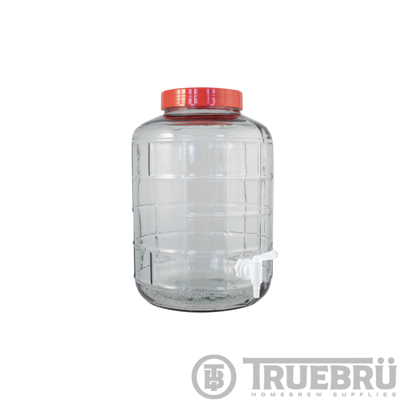 Glass Carboy | Wide Mouth | Carrying Harness | Ported w/ Spigot | 6gal | Truebrü Homebrew ...
