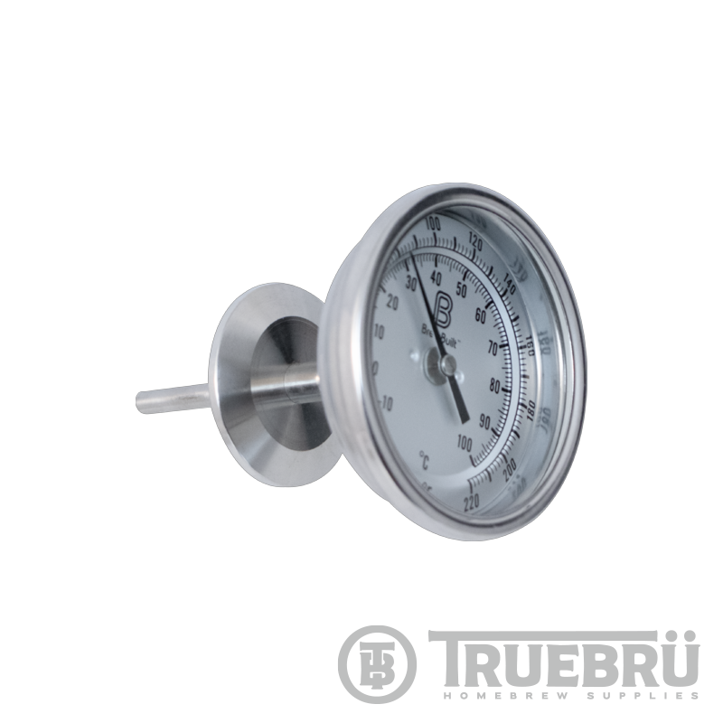 BrewBuilt® 1.5" Tri-Clamp Thermometer | 2" Probe | Truebrü Homebrew ...